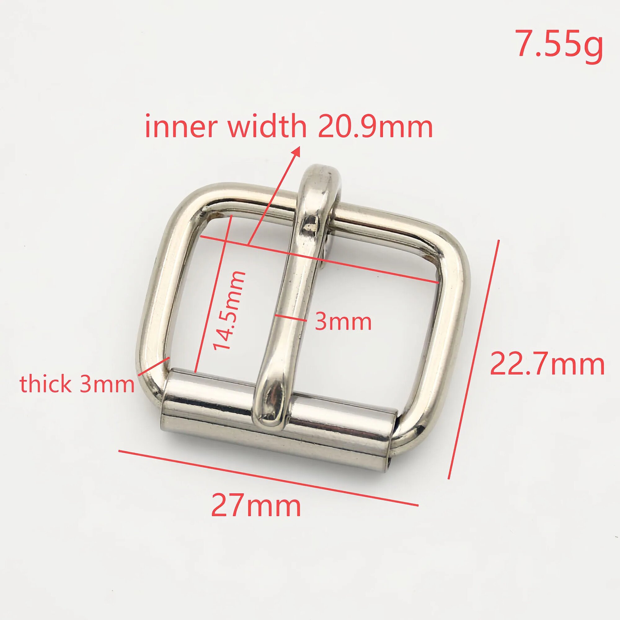 Роликовая пряжка 21мм, Inner width 21mm