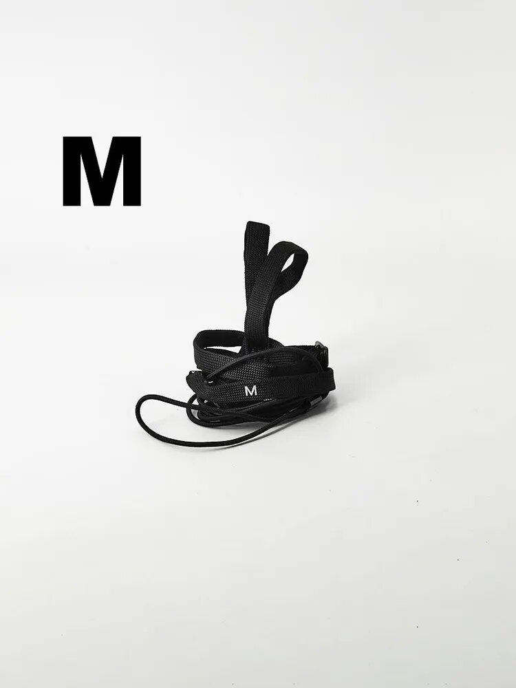 Шлейка для попугая нейлоновая с регулировкой размера M черная