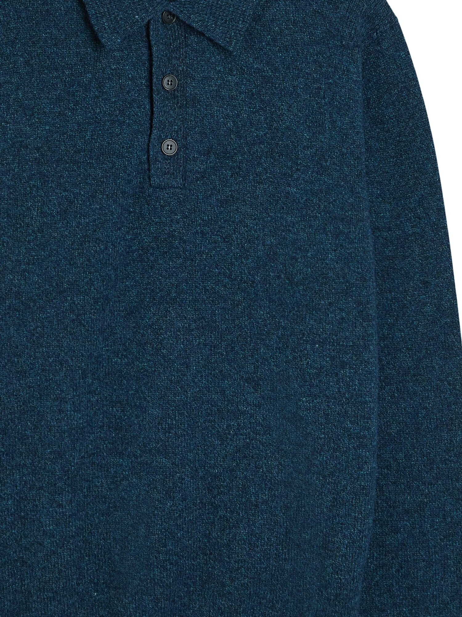 Рубашка Sunspel Buttoned knitted polo shirt, размер M, blue — фото 1