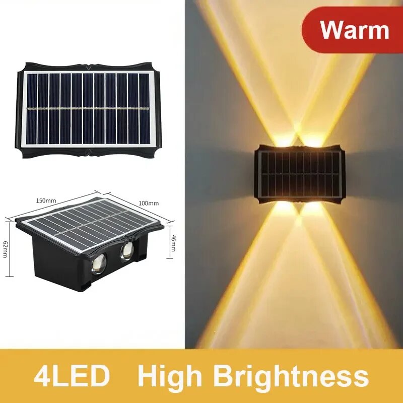 Солнечный светильник IEEYEEY монохромный 4LED Warm Light
