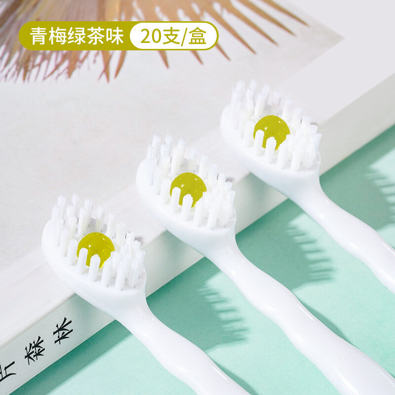 Новая зубная щетка Pop-Bead, упаковка из 20 штук, портативная одноразовая зубная щетка-зубочистка для путешествий, мини-зубная щетка.