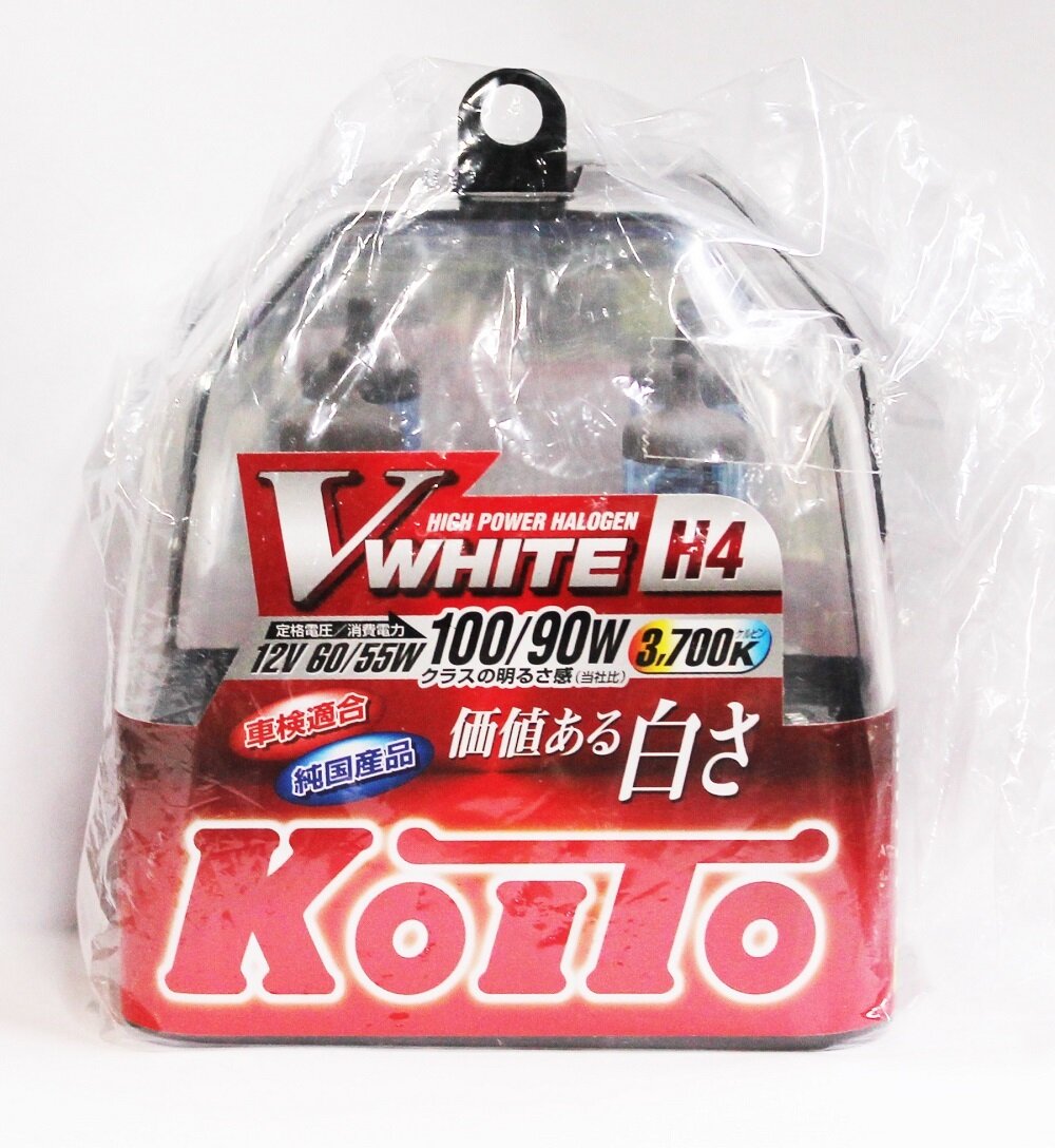 Лампа H4 12V 60/55W (100/90W) P43t Whitebeam Vwhite 3700K 2 шт / KOITO / P0746w