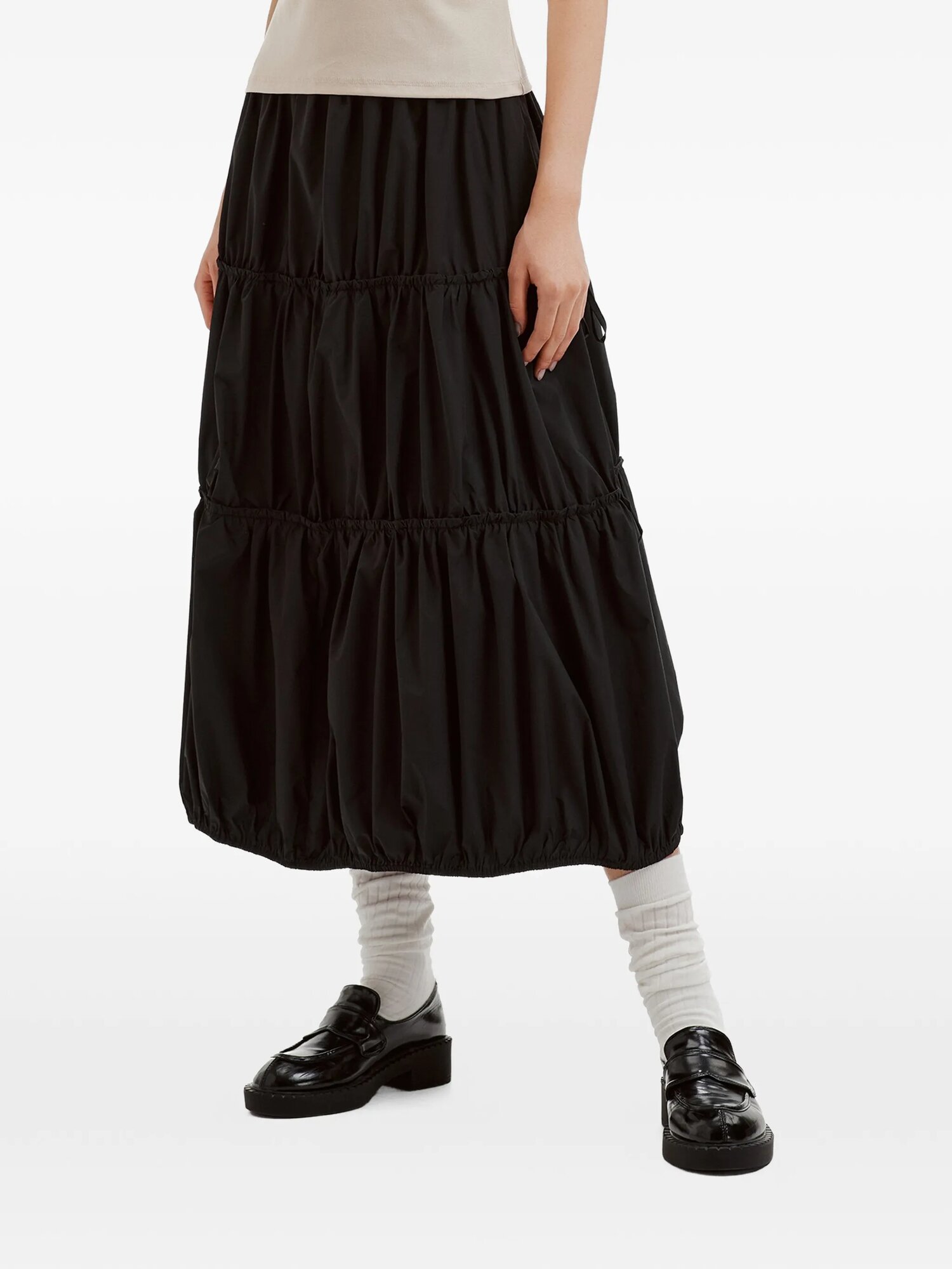 Юбка tout a coup Tiered drawstring midi skirt, размер 40 — фото 1