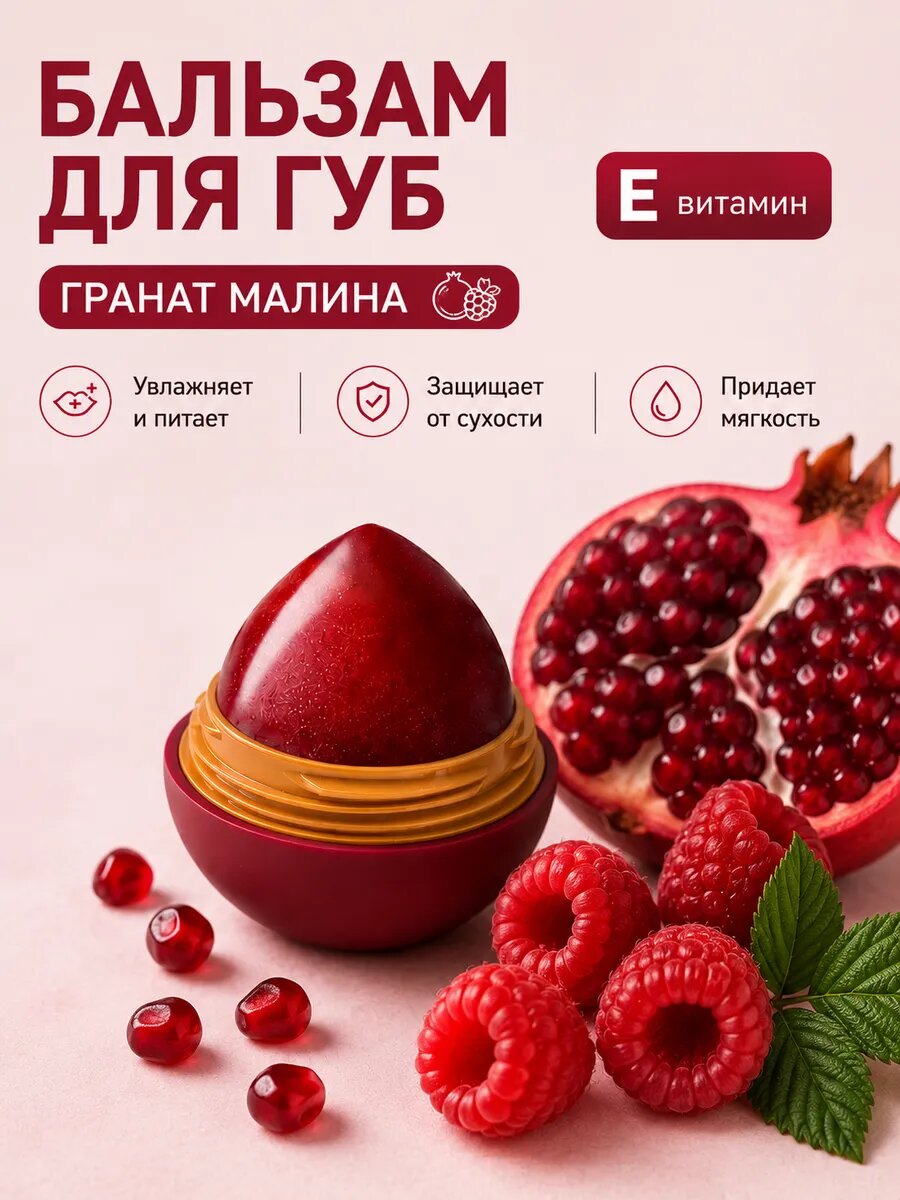Бальзам для губ EXO EGG «Гранат Малина»