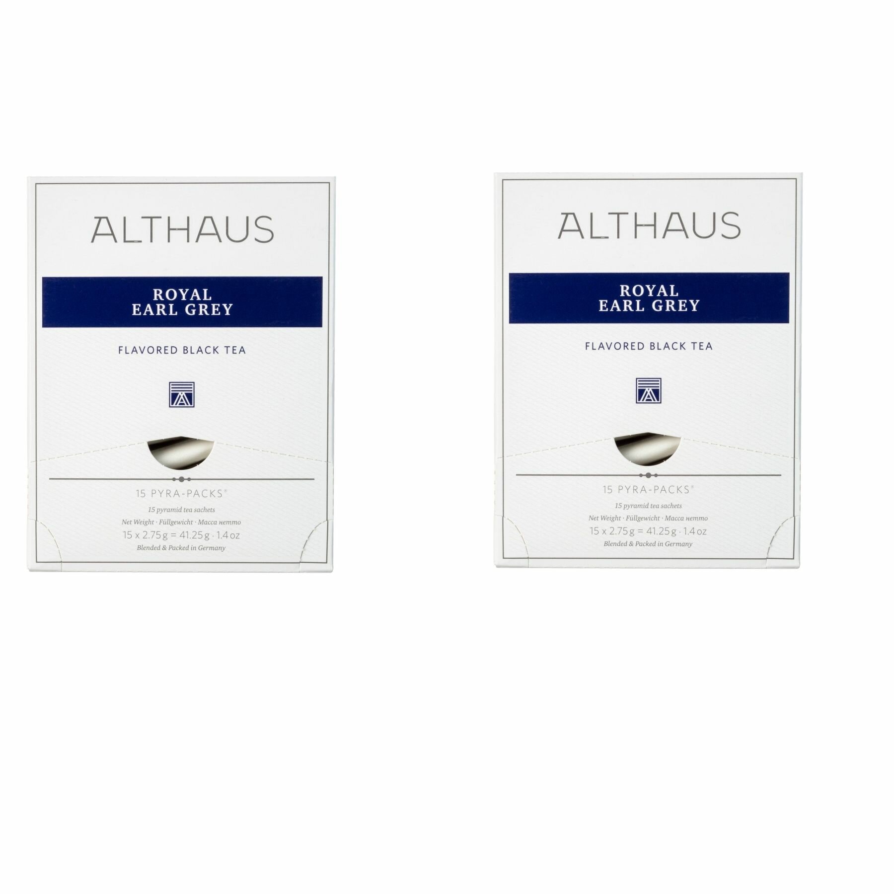 Althaus Чай черный, Pira Pack Royal Earl Grey, с бергамотом, 15 пакетиков, 2 уп.