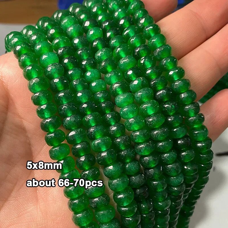 Натуральный камень Рубин Красный Изумрудно-Зеленый Халцедон Коралл Круглый цветок Овальная граненая бусина-разделитель для изготовления ювелирных изделий Браслет «сделай сам»