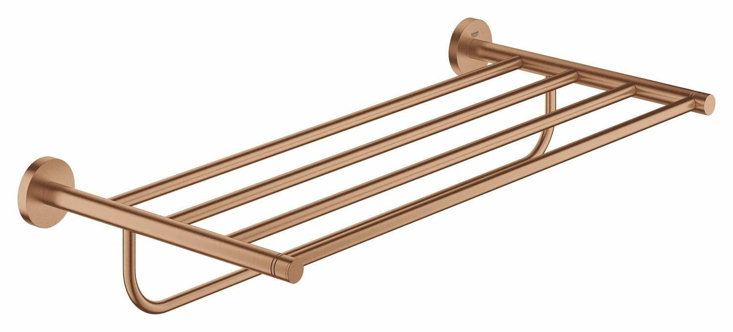 GROHE Essentials Полка с вешалкой для полотенец, цвет: матовая медь