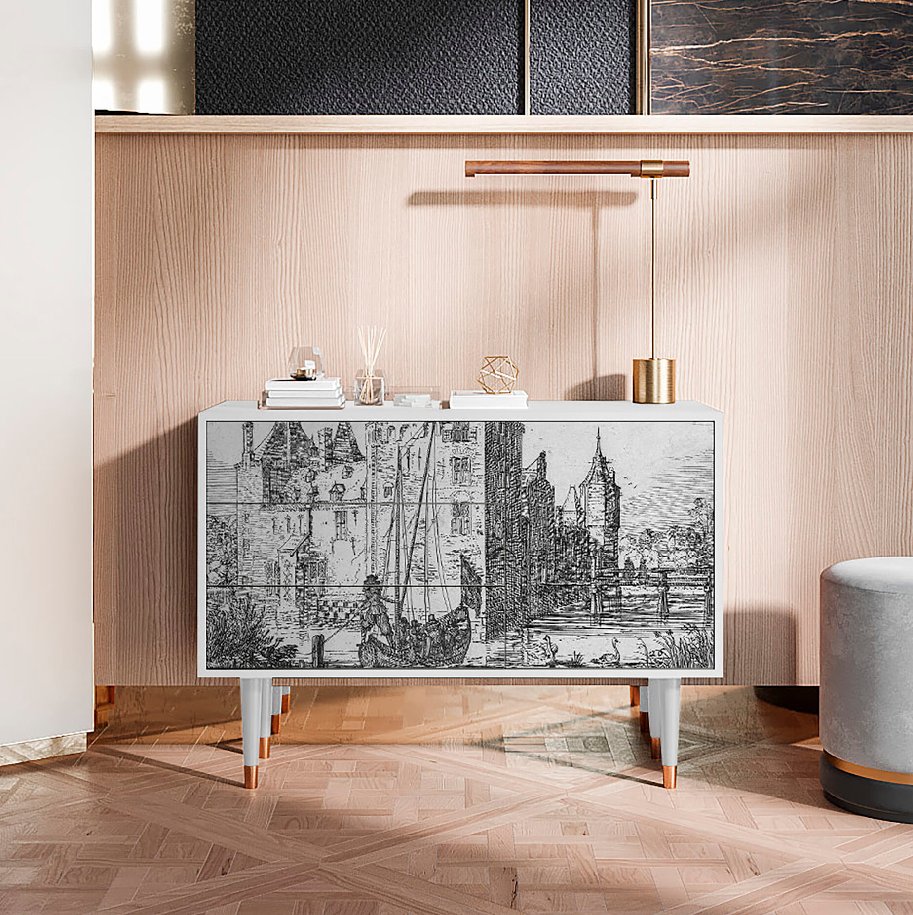 Комод - STORYZ - S3 Castle with Lift Bridge by Pieter Breugel , Размер - 115 x 84 x 41 см, Цвет корпуса - , Белый