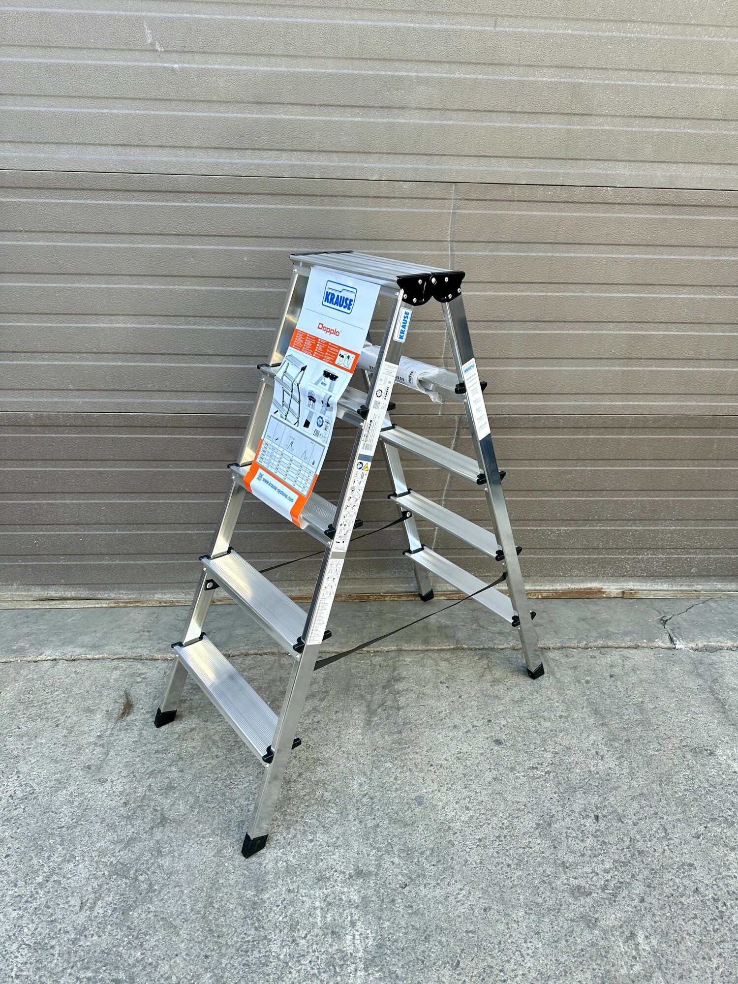 Стремянка алюминиевая двухсторонняя DOPPLO KRAUSE 2х5 120342
