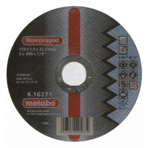 Круг отрезной по нержавеющей стали Metabo 150x1x22.2 мм 617127000