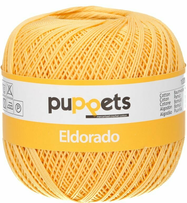 Eldorado /Эльдорадо/ нить кроше (пряжа для вязания крючком) Puppets, MEZ Венгрия, 4574010 (04237, светло-желтый)