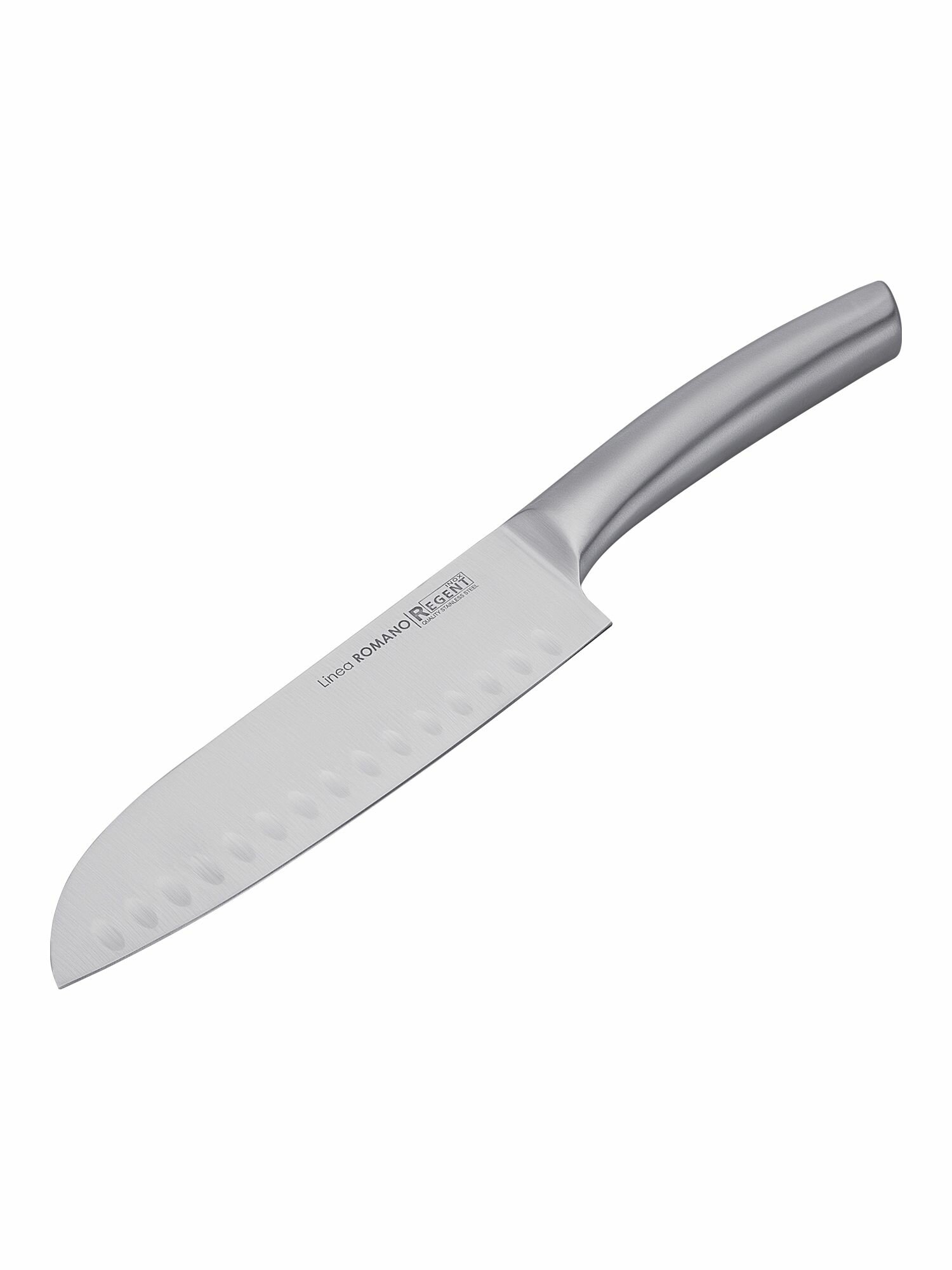 Нож Сантоку Linea ROMANO универсальный кухонный острый инструмент, поварской разделочный инвентарь из нержавеющей стали для мяса овощей хлеба