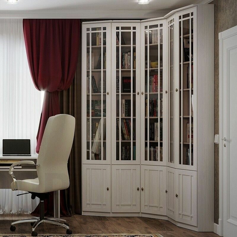 Библиотека Sherlock. Комплект 3, Ясень Анкор светлый, 200х239.5х34.3 см.