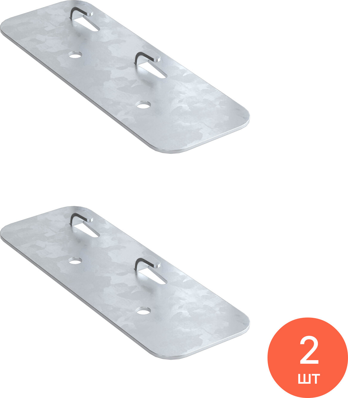 Кронштейн крепежный DKC / ДКС, для G-образного проволочного лотка, размером 44х130х1.5мм / крепеж (комплект из 2 шт)