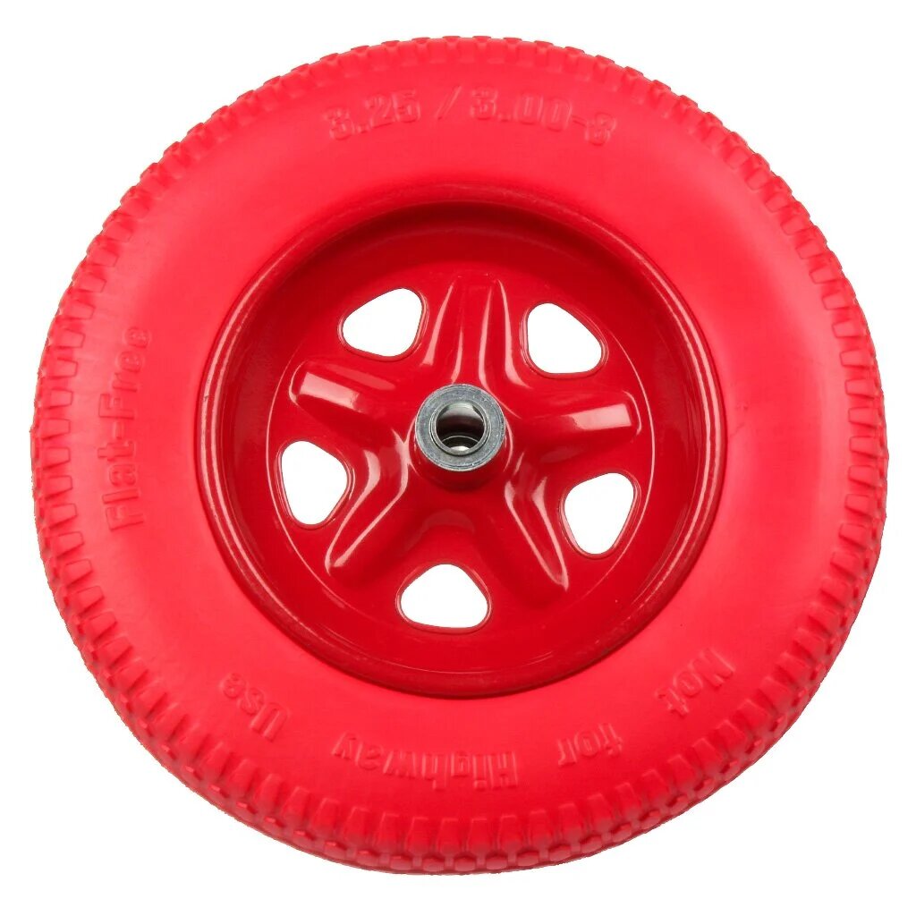 Колесо полиуретановое PU для тачки, 3.25-3.00-8, втулка 20 мм, D 85