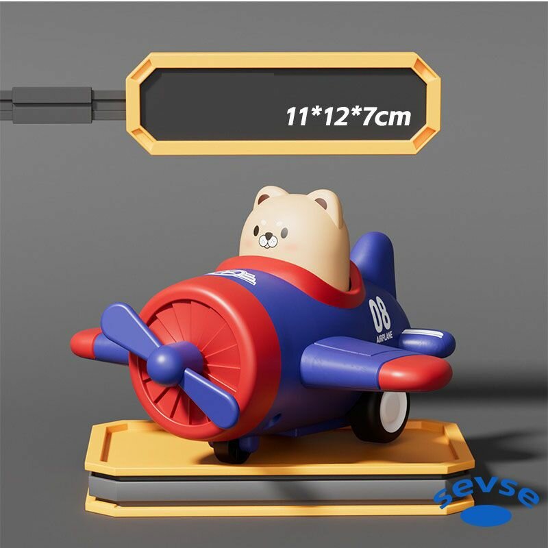 Сжимательная маленькая самолет с фигуркой животного, игрушка для детей.