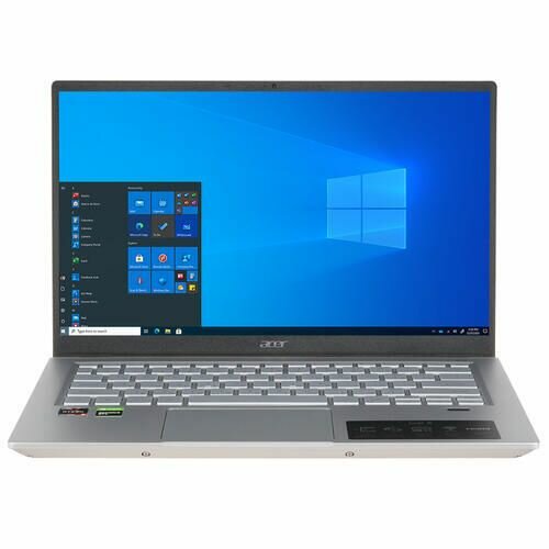 14" Ноутбук Acer Swift X SFX14-41G-R5US (NX. AC2ER.001) серебристый - 1920x1080, IPS, AMD Ryzen 5 5500U, ядра: 6 х 2,3 ГГц, 8 ГБ, SSD 512 ГБ, GeForce GTX 1650 - 4 ГБ, Windows 10 Home Single Language