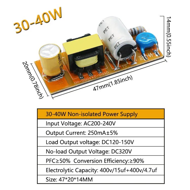 LED драйвер Warm and Happy 18-50 Вт 30-40W 250mA