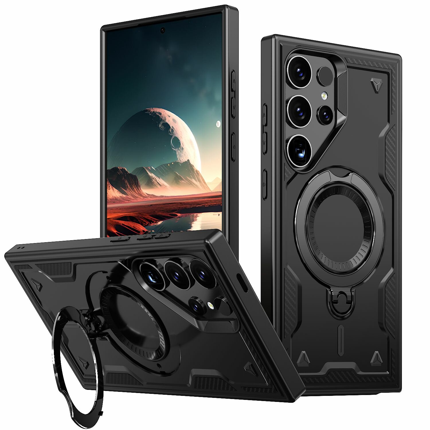 Чехол Magneto Case с кольцом для Samsung Galaxy S25 Ultra черный