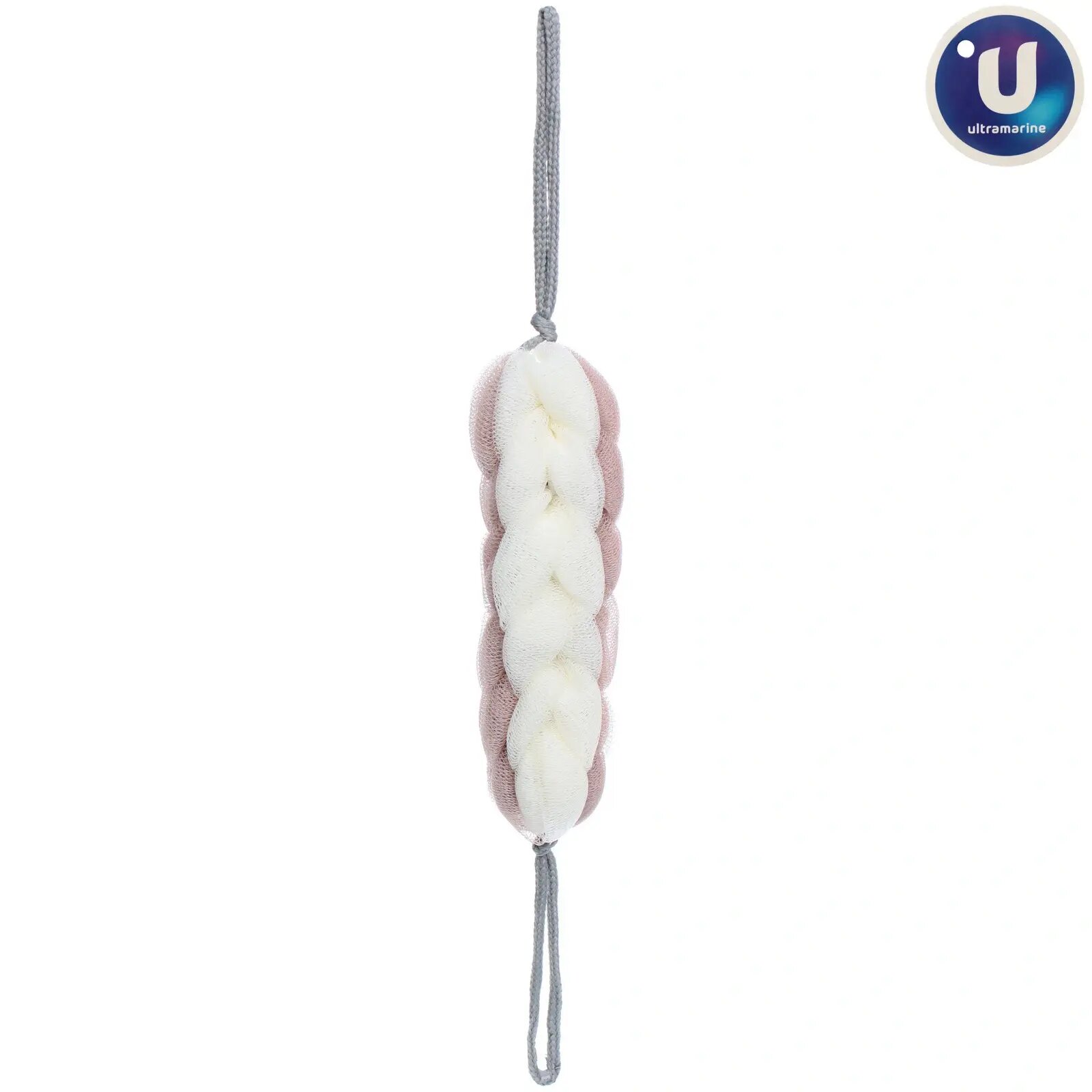 Мочалка для тела «PREMIUM - FERGAMO», белая/капучино, 26х6см, удобство и качество