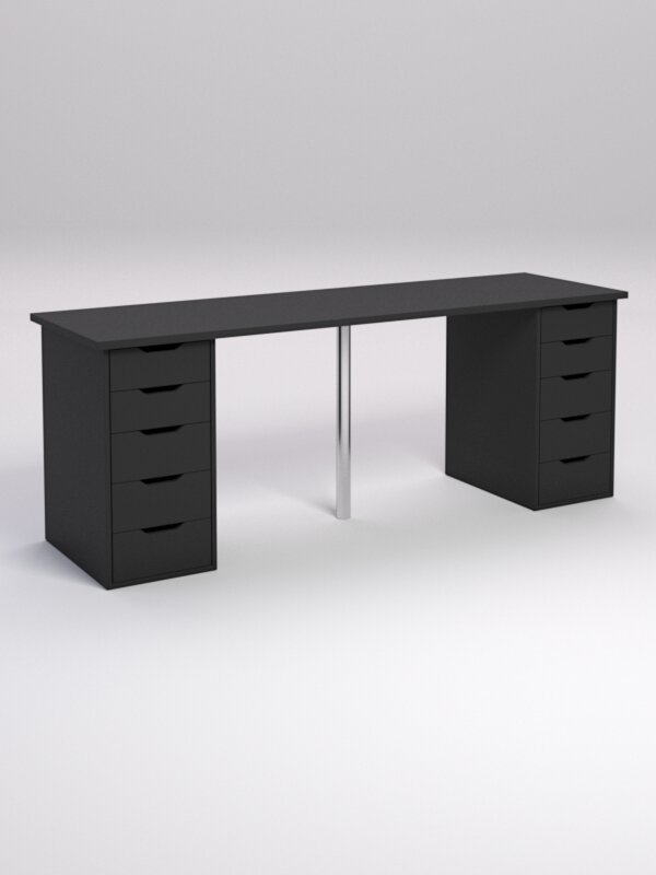 Письменный стол Локотен Алеша длинный, Черный. Производитель товара - компания Westcom.