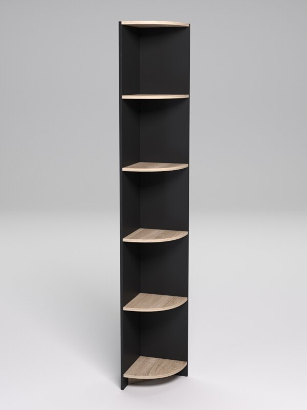 Стойка "букин" угловая, Черный и Дуб Сонома. Производитель товара - компания Westcom.