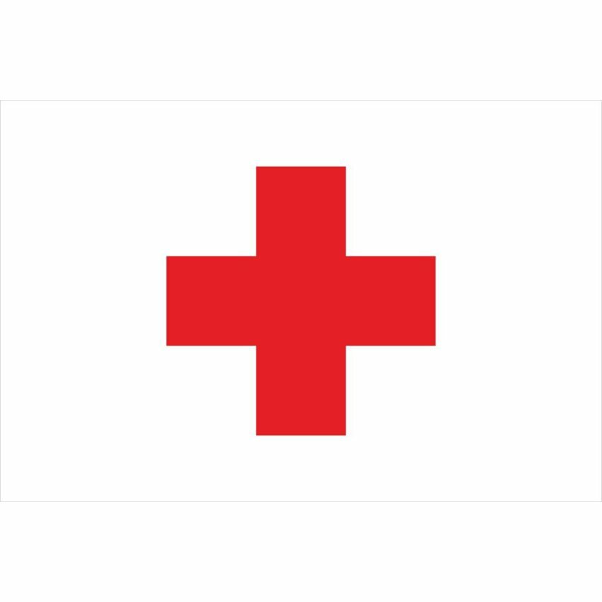 Медицинский флаг с красным крестом 135x90 см.