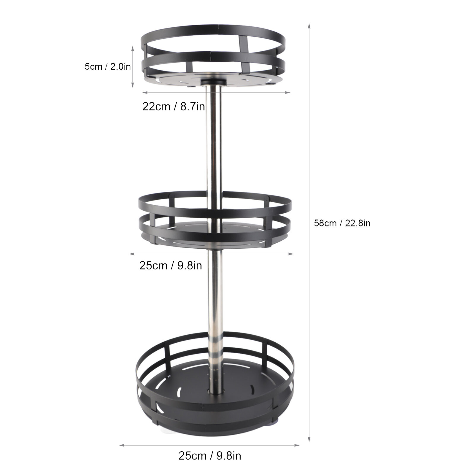3-уровневая вращающаяся на 360 градусов полка для специй, кухонный шкаф-органайзер, полка для банок, банок, бутылок