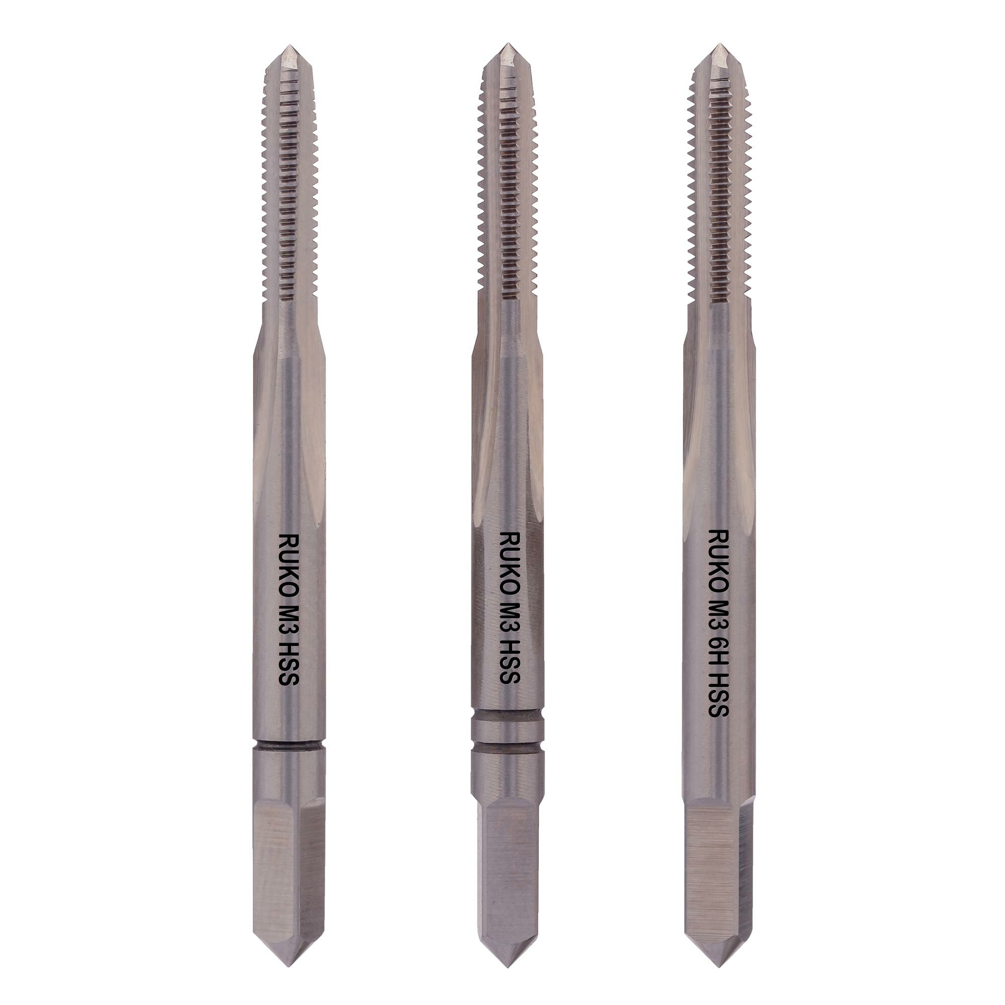 Набор метчиков 3шт Ruko HSS-G DIN352 6h М3х0,5 230030