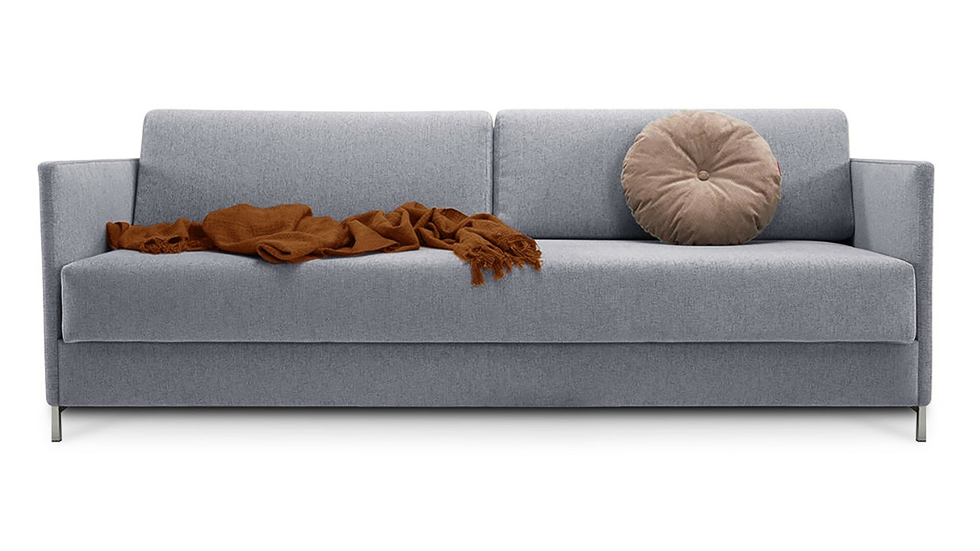 Диван Леонора Лайт Strong Plus 04 NOW 226x109x105 см, фиолетовый Рогожка, еврокнижка Фиеста