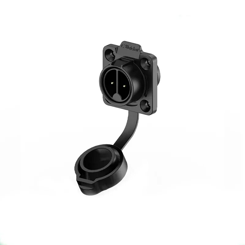 Разъем для электрозарядки, 2 Pin male socket, черный