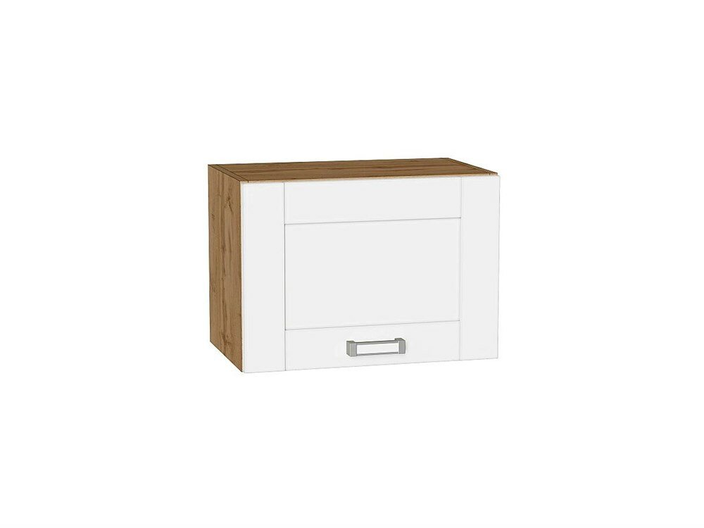 VVT Шкаф верхний горизонтальный Лофт Дуб Вотан, White Silk, 360, 500 В*Ш*Г 358*500*320, фасад МДФ White Silk, корпус Дуб Вотан White Silk