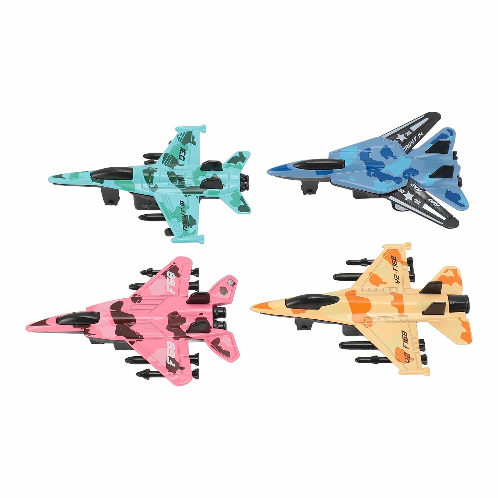 4 шт, модель истребителя, игрушка, реалистичная Коллекционная модель самолета из сплава для детей, тип 2