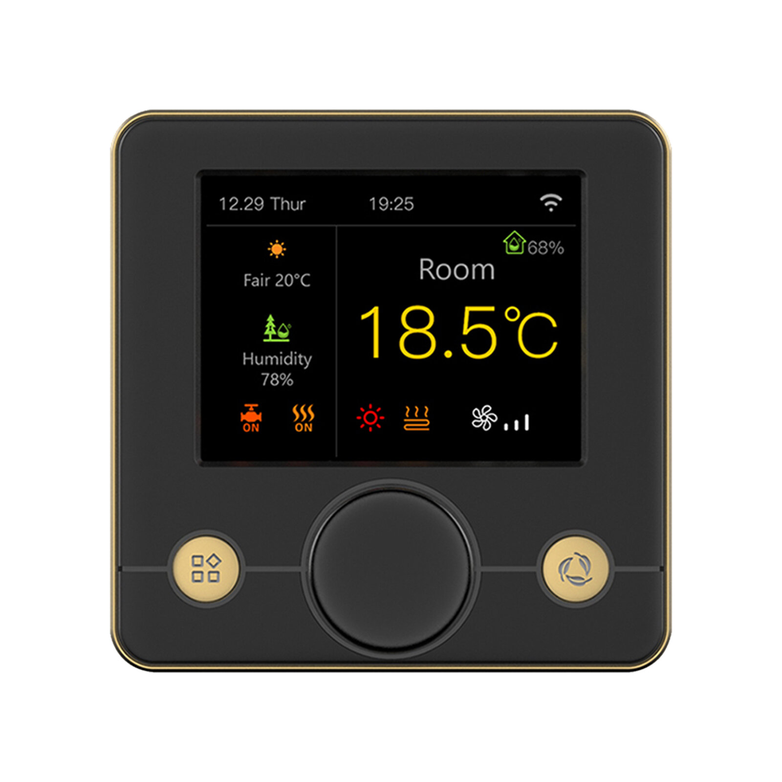 Smart Boiler Thermostat WIFI RGB Colorful LCD Display Indoor Constant Temperature Controller Digital Programmable, Color: White, Black, Silver, Black&Gold, Type: Boiler 3A, Design: Wi-Fi, Material: PC, Control: Touch, Button, Power: 3W, Accuracy: ±1°C,