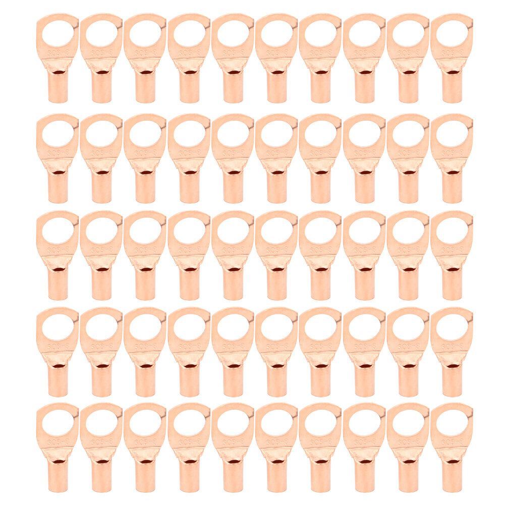 50 шт. медных кольцевых клемм для кабелей, обжимные клеммы холодного прессования SC68