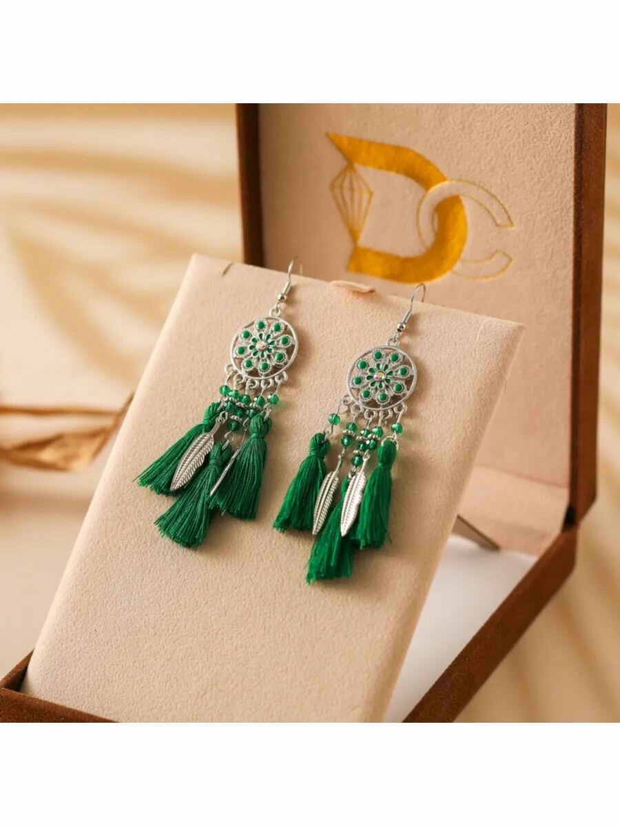 Серьги, искусственный камень