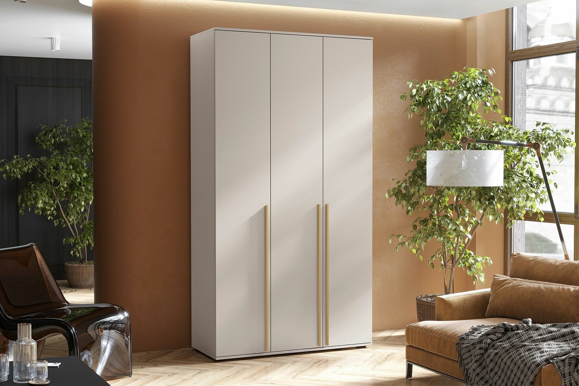 Шкаф 3-х створчатый "Форд" цвет кашемир, размер 120х51х223.6 см