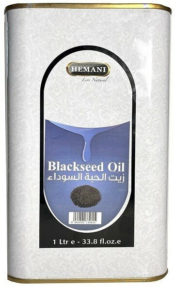 Масло черного тмина Премиум ж. б, прямой, холодный отжим Black Seed Oil (Hemani) 1000 мл