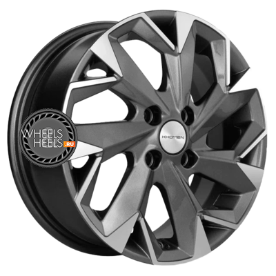 Диск автомобильный литой Khomen Wheels KHW1508 (Vesta) 15x6 4x100 et50 dia60.1 Gray-FP
