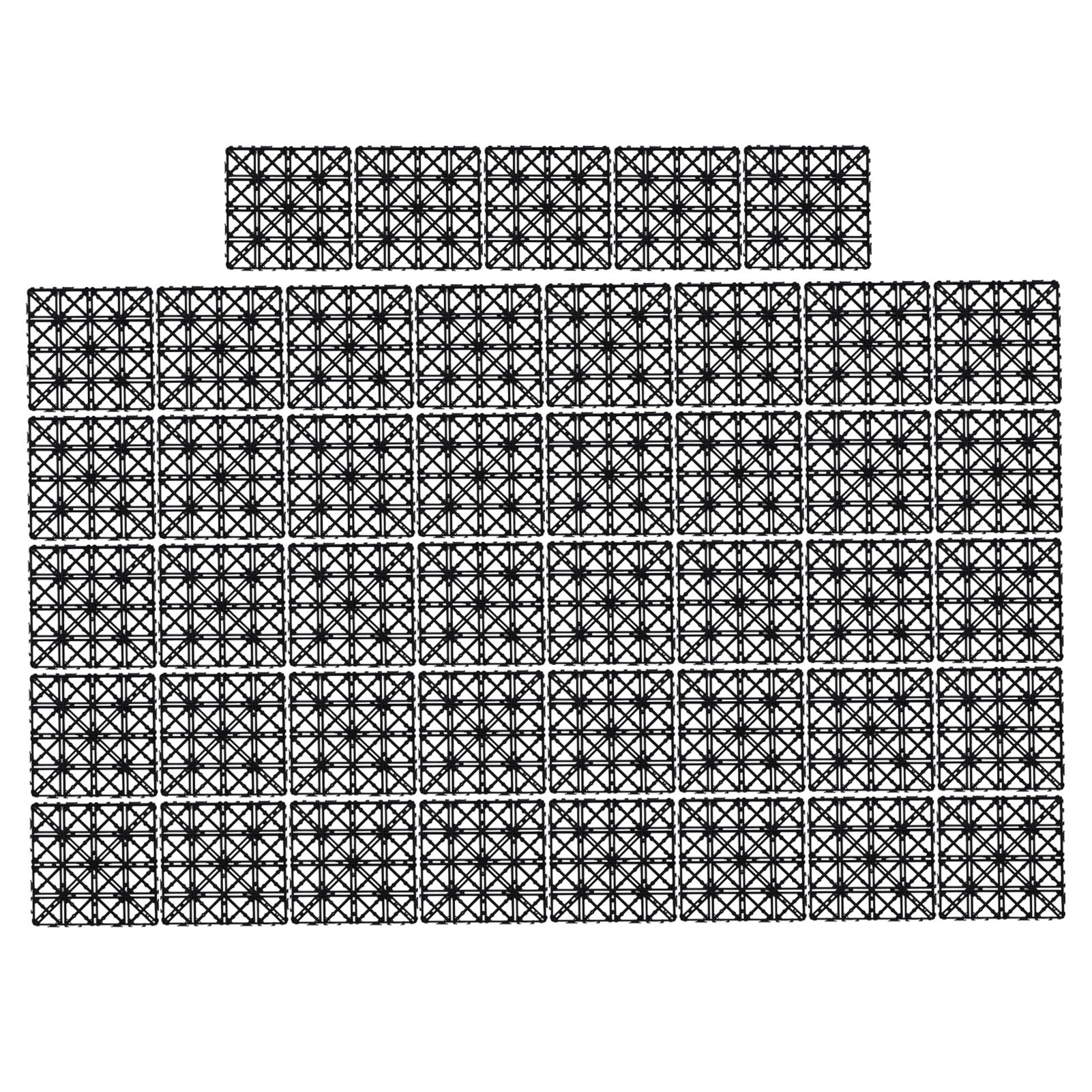 Комплект из 45 дренажных плиток, соединяющихся между собой, размером 30x30 см, из полипропилена, для террасы и улицы.