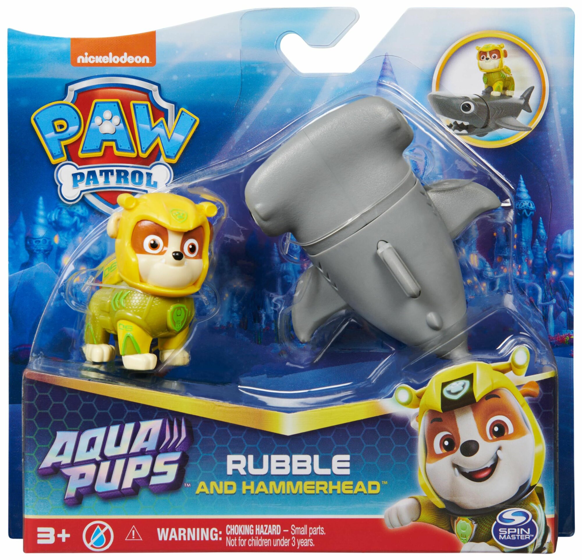 Spin Master Nickelodeon Paw Patrol Aqua Pups Rubble And Hammerhead /Набор детских игрушек，Щенячий патруль