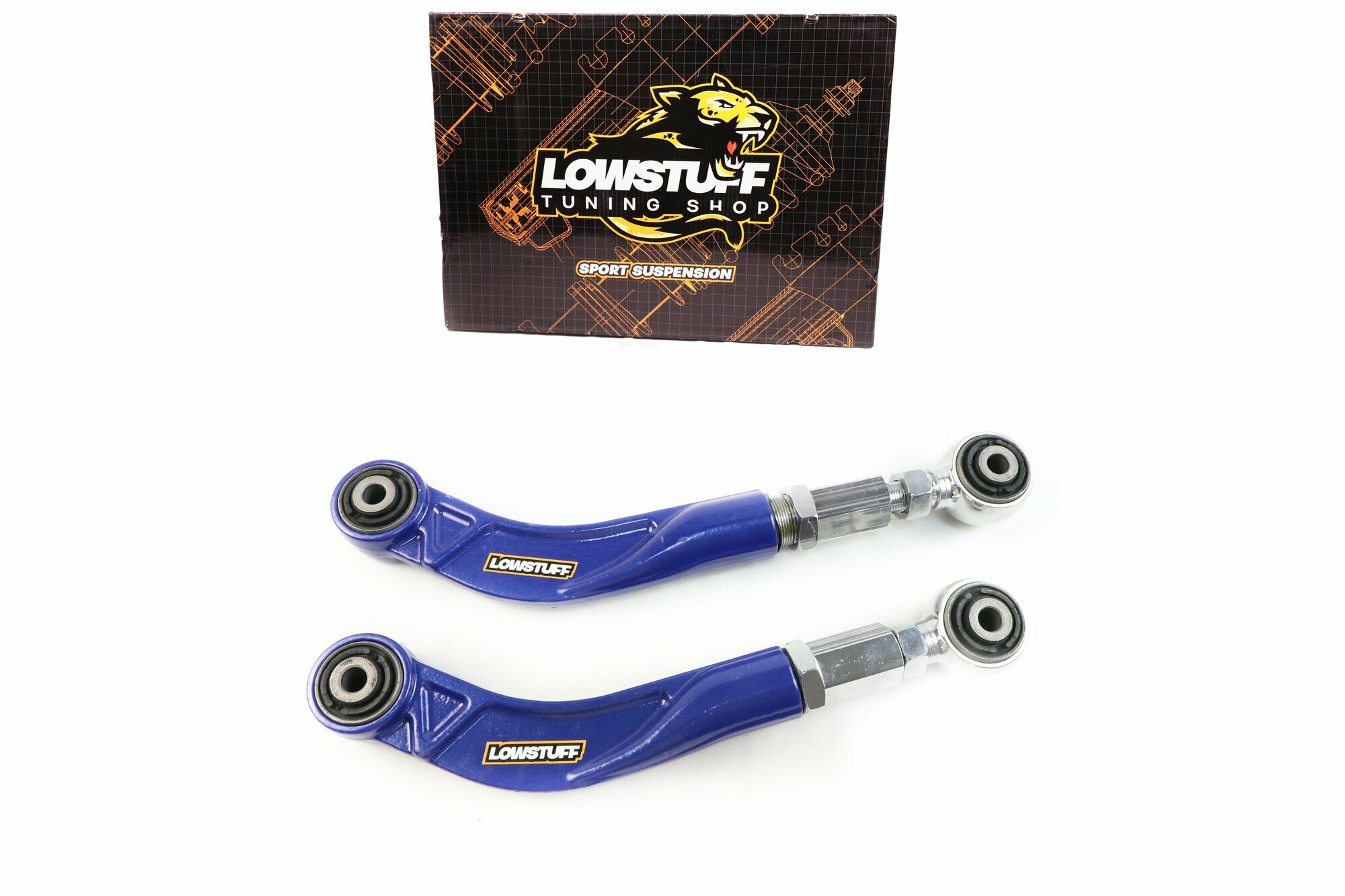 Chrysler 300C, Dodge Challenger III, Charger VI, VII Регулируемые серповидные развальные рычаги задней оси LOWSTUFF DS 66DSCHR300C