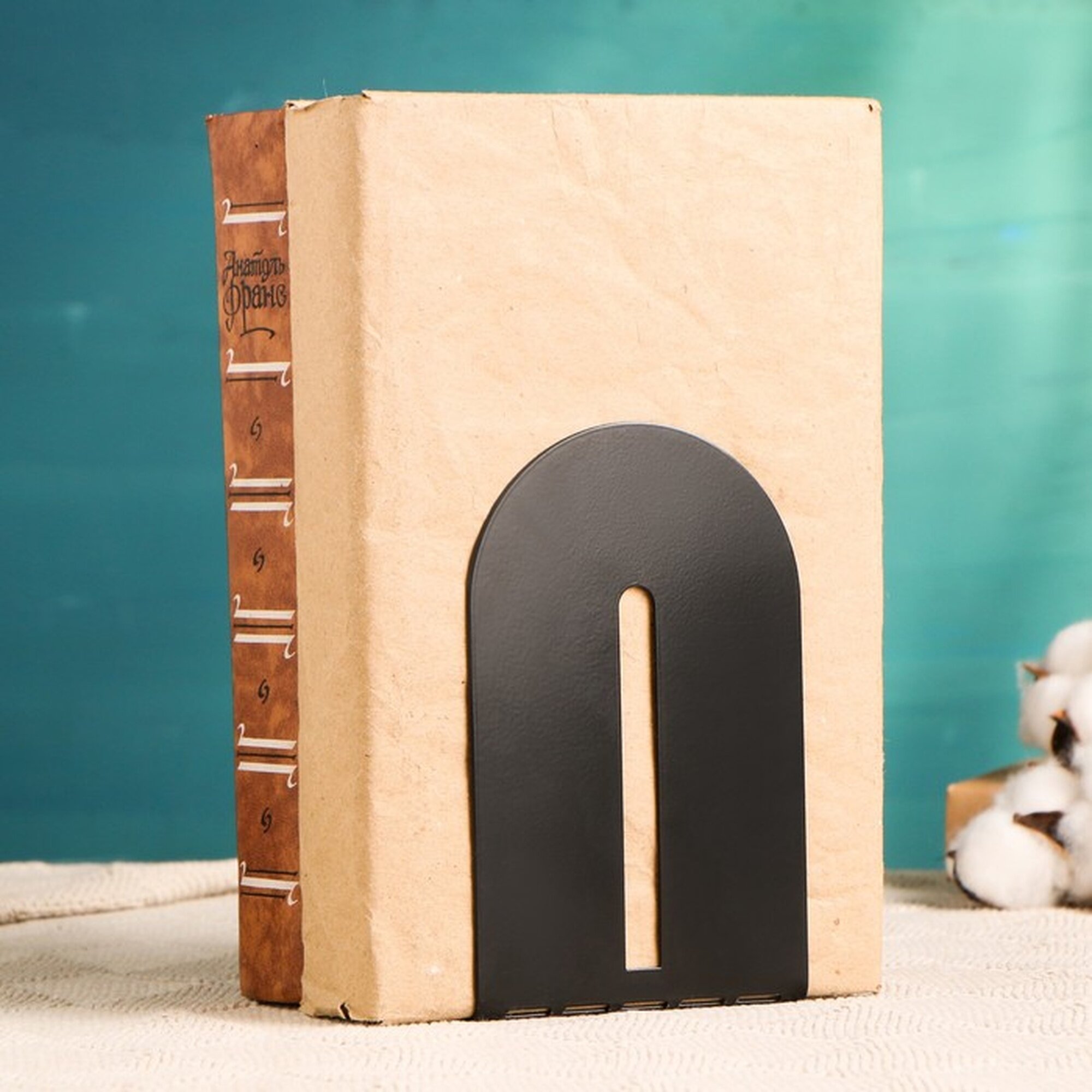 Держатель-подставка Хорошие сувениры "Минимализм", для книг, металл, черный