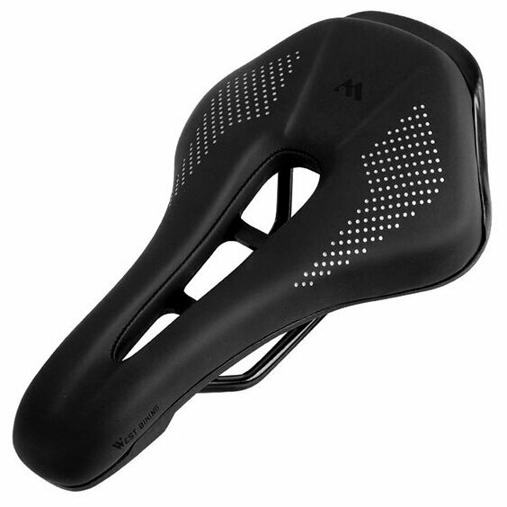 Седло West Biking, для горного велосипеда, черное, искусственная кожа