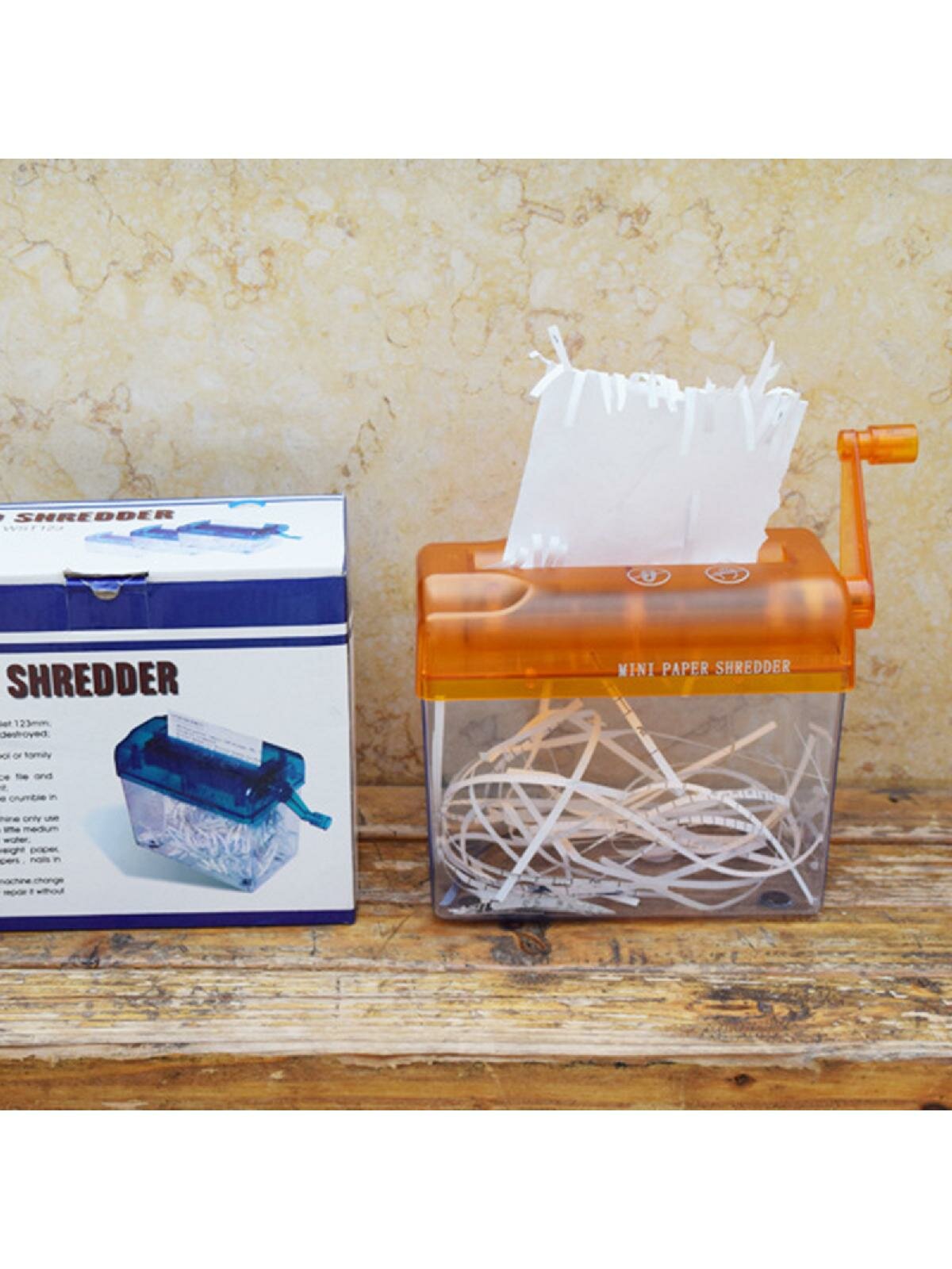 Mini Manual Shredder Portable A6 Hand Paper Cutting Shredder Strip-cut Machine Office Teaching Supplies Durable Cutter