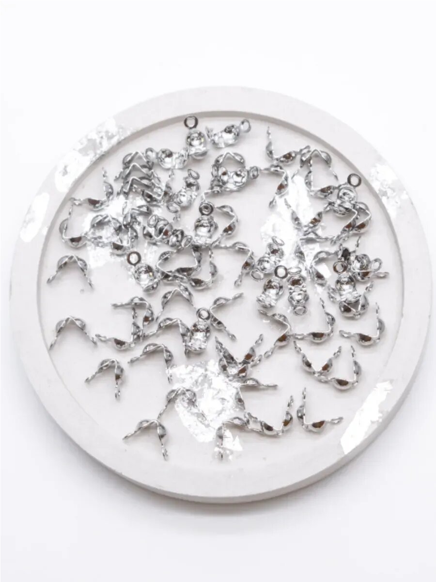 8371/5 Каллоты родированные для ювелирного троса 50 штук NEW