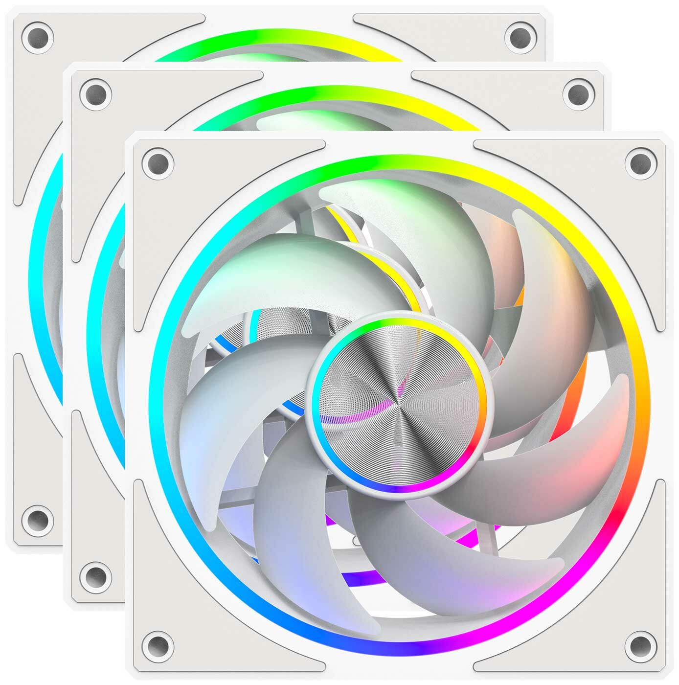 Вентилятор для корпуса 4FAN F66 White 120mm 3 in 1 (F6612W3)