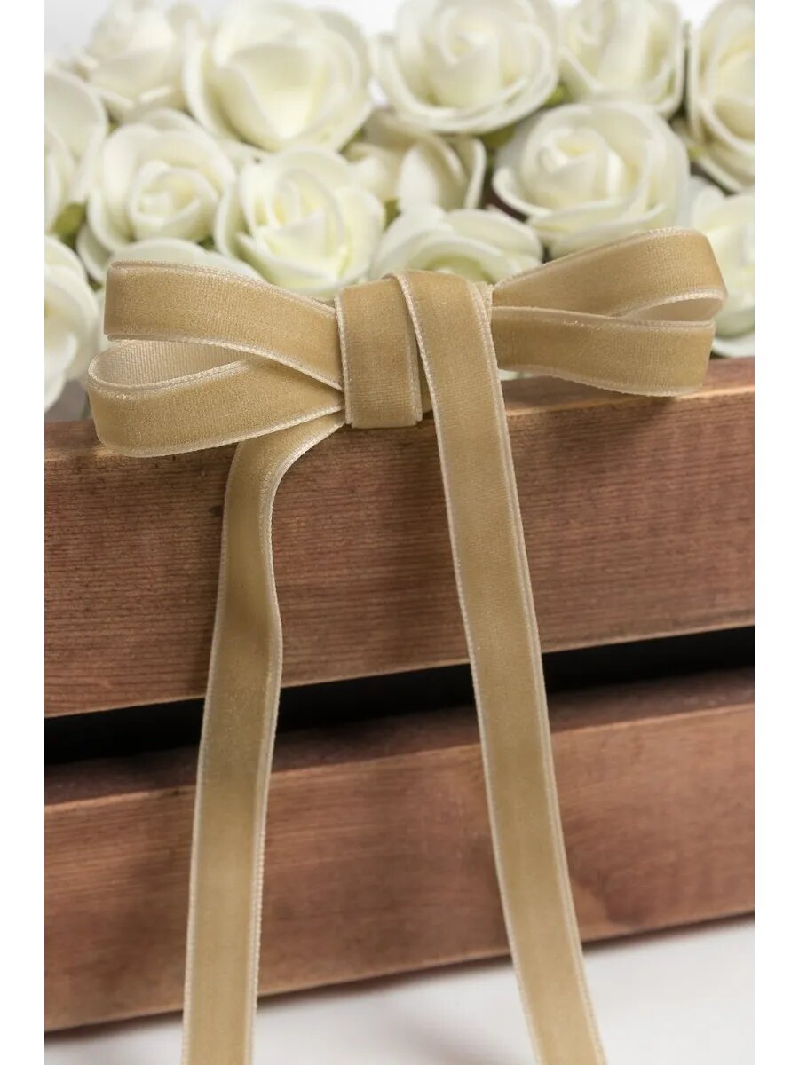 Бархатная лента Premium 1см (5м)