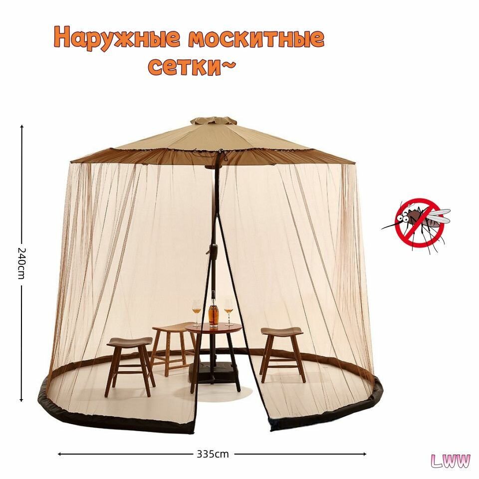 Универсальная сменная москитная сетка, уличная сетка, боковая стенка, занавеска с застежкой-молнией LWWУ