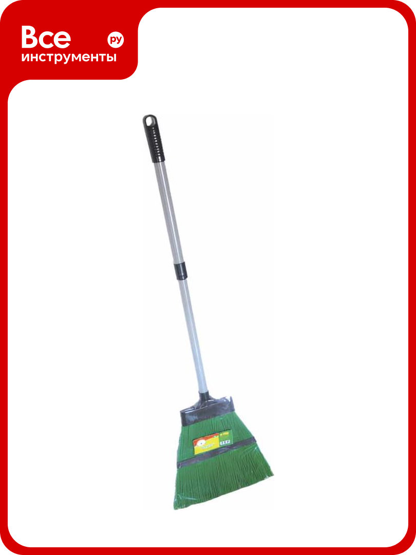 Садовая метла Умничка зеленая, 95см, щетка 31см KD-B03PA, для уборки придомовой территории